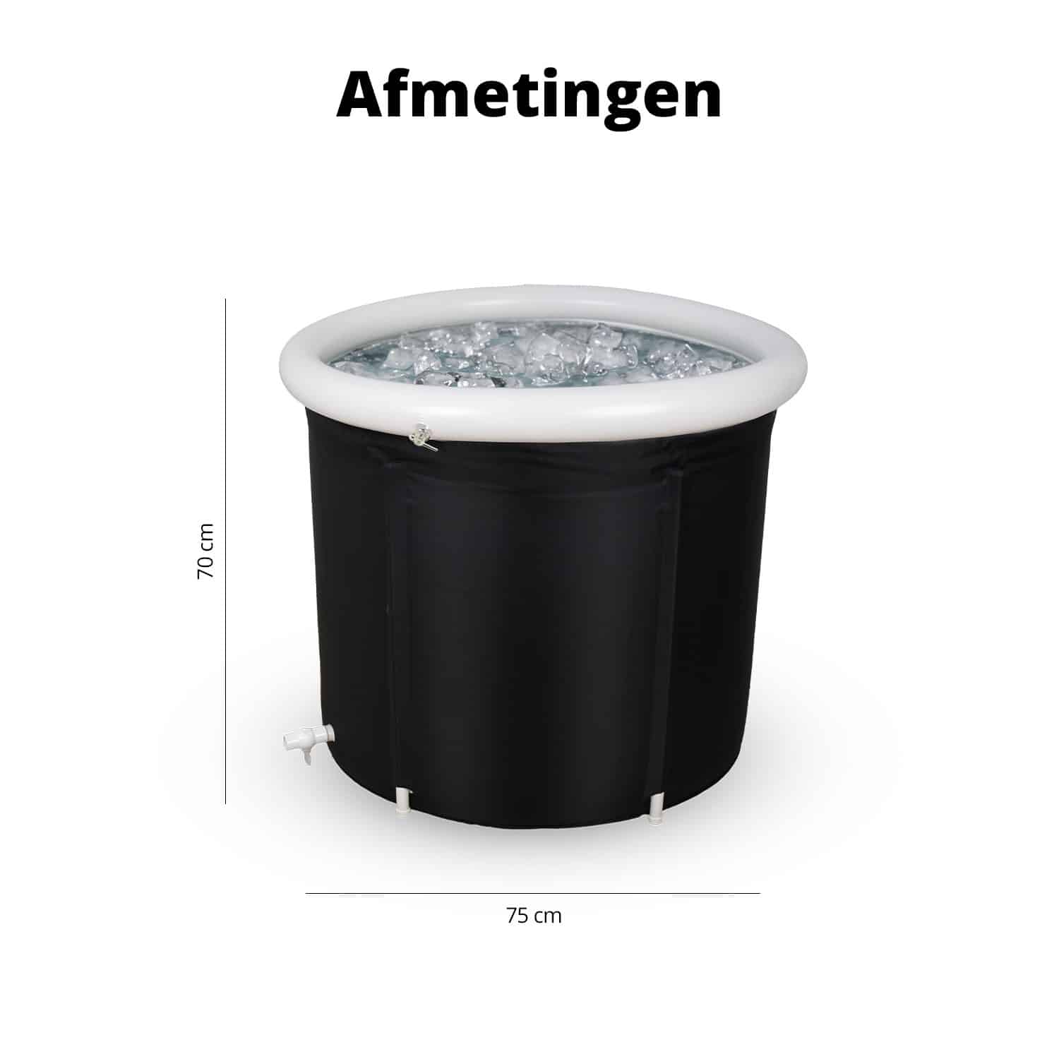 Oplaasbaar Ijsbad met een capaciteit van 350 liter