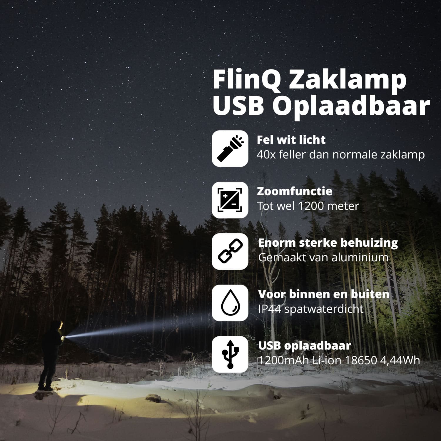 FlinQ - FlinQ Rechargeable LED Flashlight