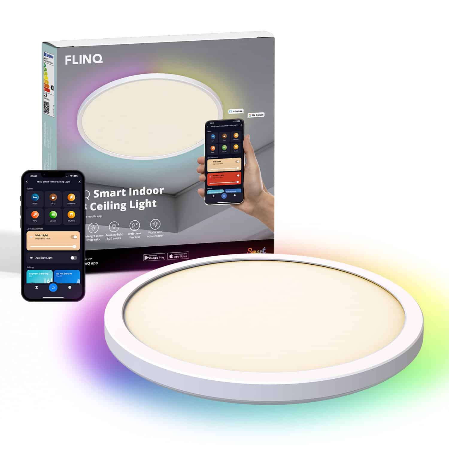 FlinQ - FlinQ Smart Indoor RGB Ceiling Light